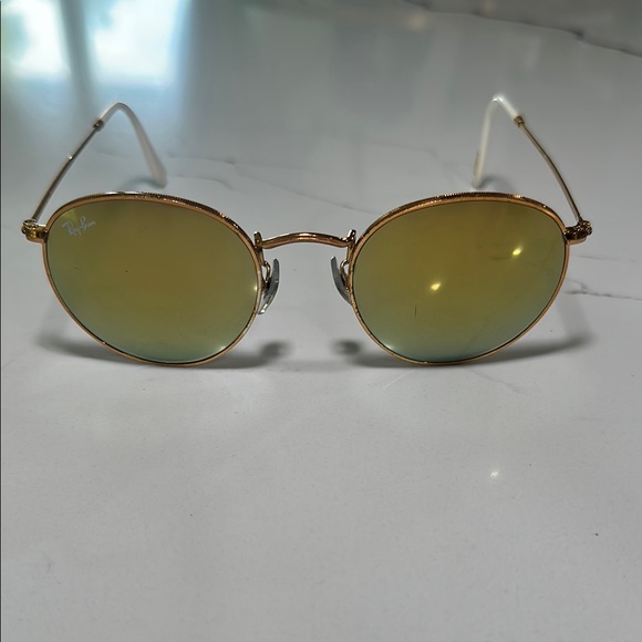 Ray-Ban | Accessories | Ray Ban Round Metal Gold Copper Flash ...